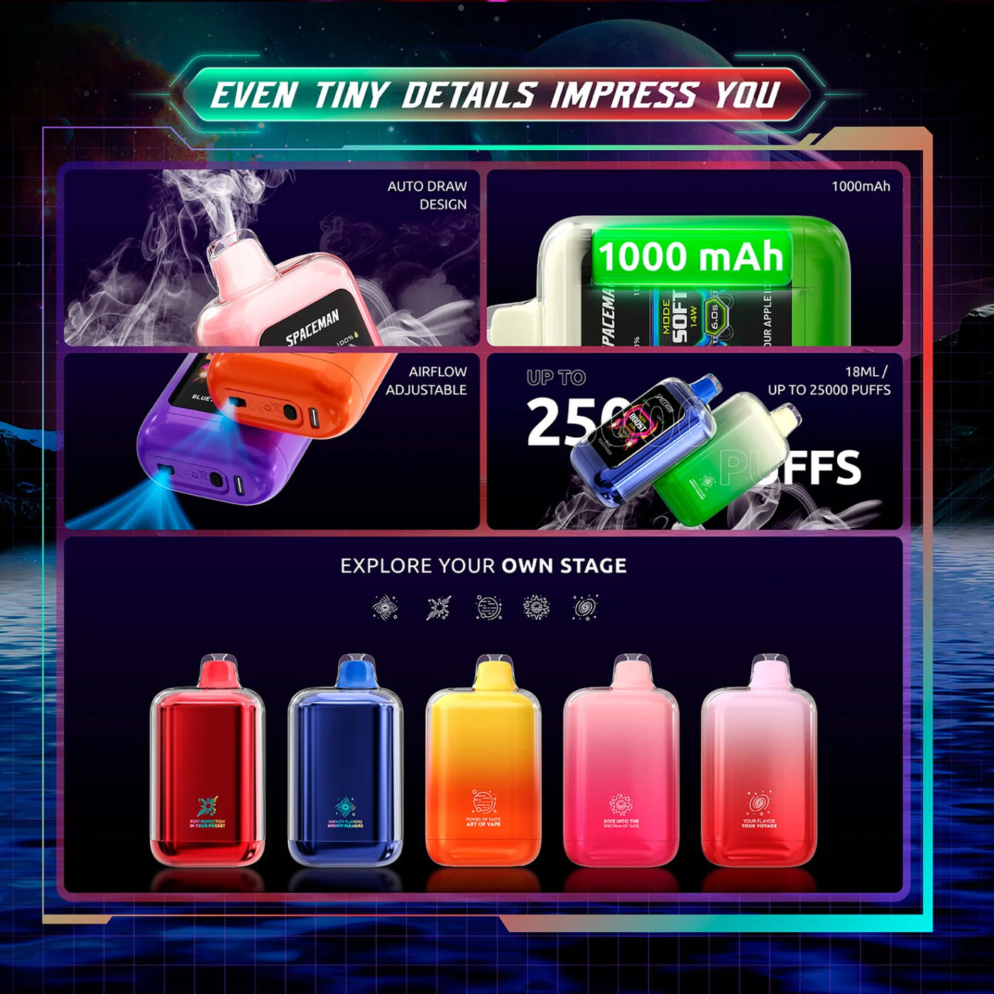 Spaceman Nebula 25000 Plus Disposable Vape: Explore New Vaping Horizon