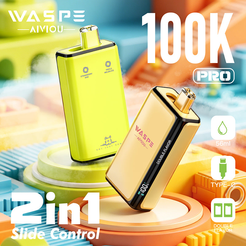 EU Warehouse Waspe Double Flavor PRO 100K Puffs Disposable Vape Wholes ...